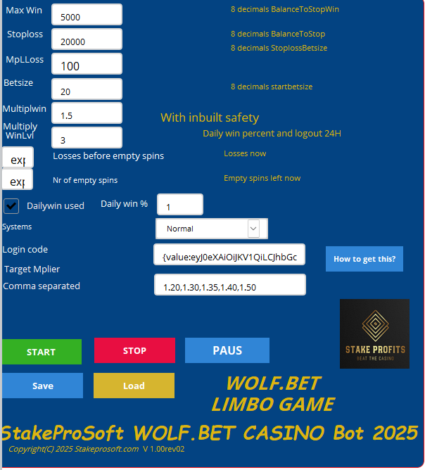 Limbo Bot 2025 – wolf.bet casino 1 year/1 Month licenses - StakeProSoft ...